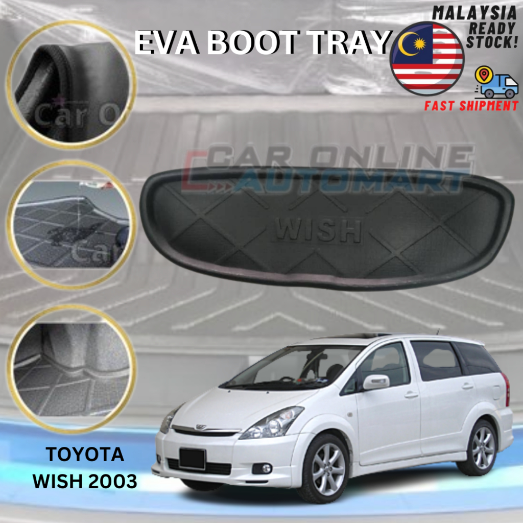 For TOYOTA WISH 2003 - 2008 EVA Copolymer Car Boot Tray Trunk Tray ...