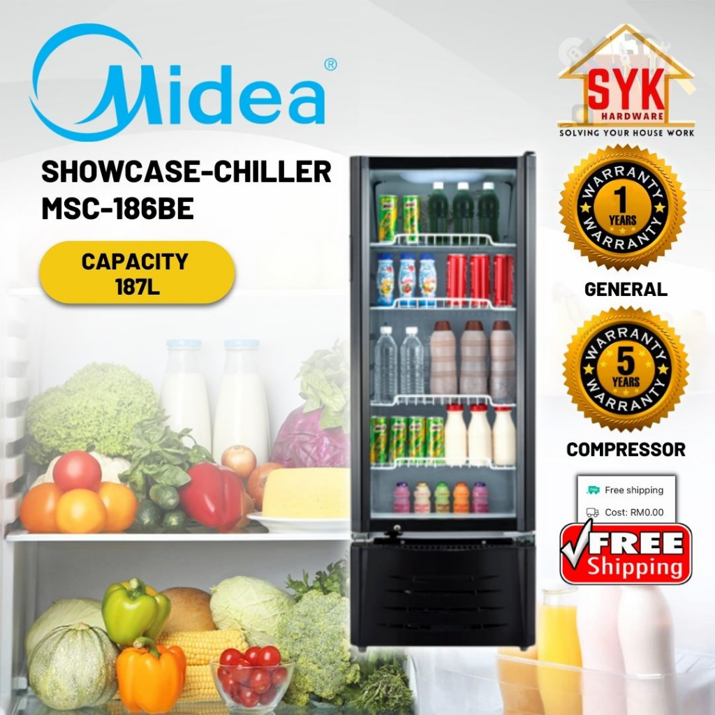 SYK Free Shipping Faber Showcase Fresco Chiller Fridge 1 Door SC198 ...