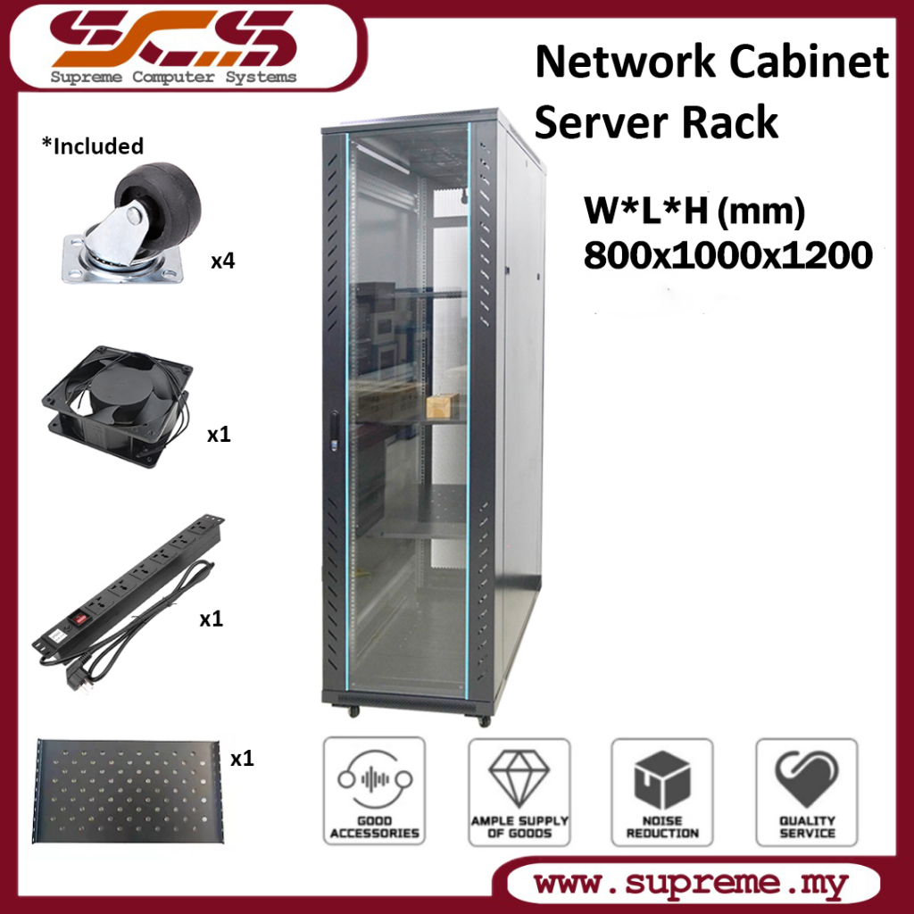 19" 24U 800x1000 Network Cabinet Server Rack soundproof fireproof ...