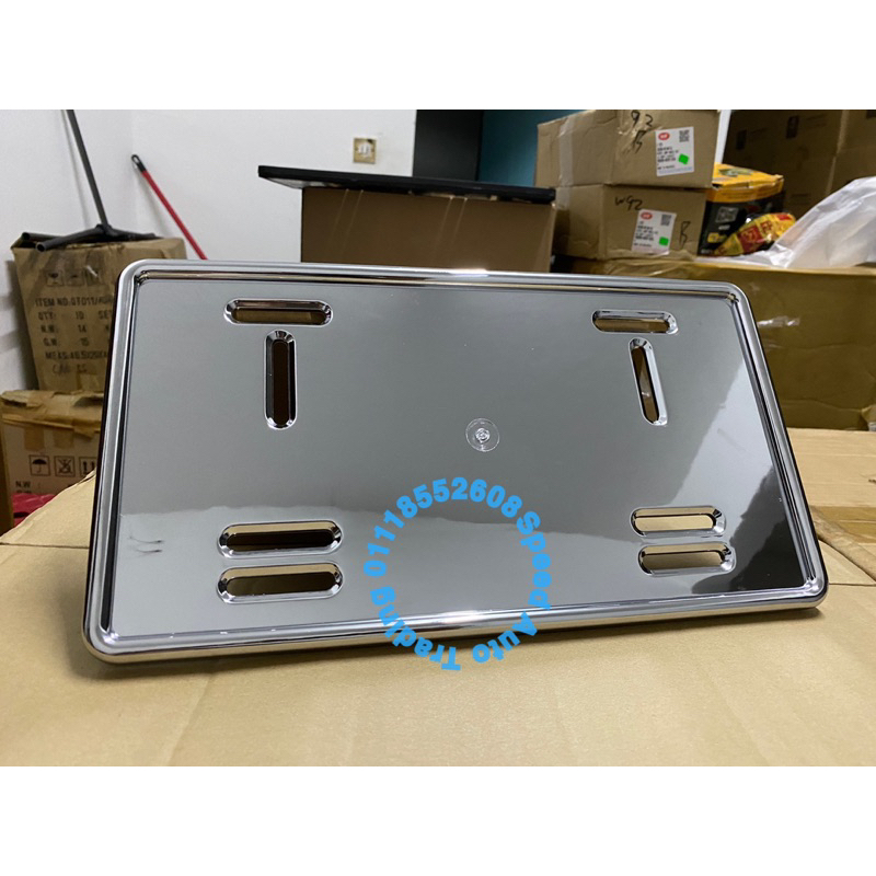 Universal Chrome Number Plate Frame Holder Myvi Axia Alza Bezza Vios ...