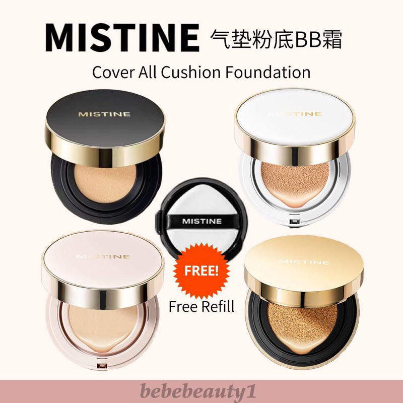 MISTINE Cover All Air Cushion Foundation (13g + refill 13g) MISTINE 气垫霜 ...