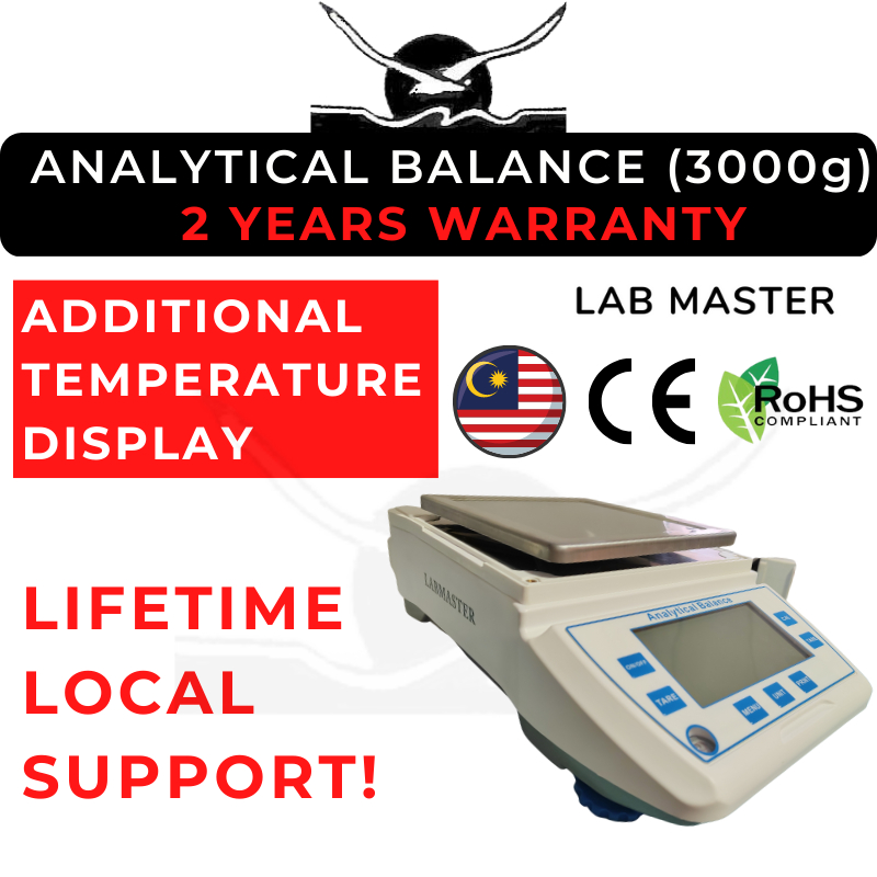 LAB MASTER/MALAYSIA 3000g 0.01g Precision Analytical Balance with ...