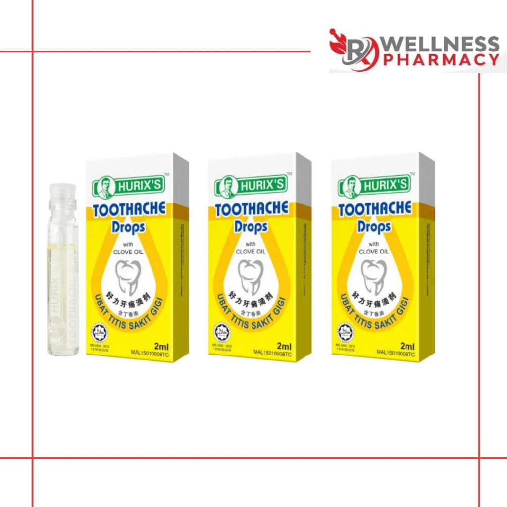 HURIX'S Toothache Drop With Clove Oil 2ml | Shopee Malaysia