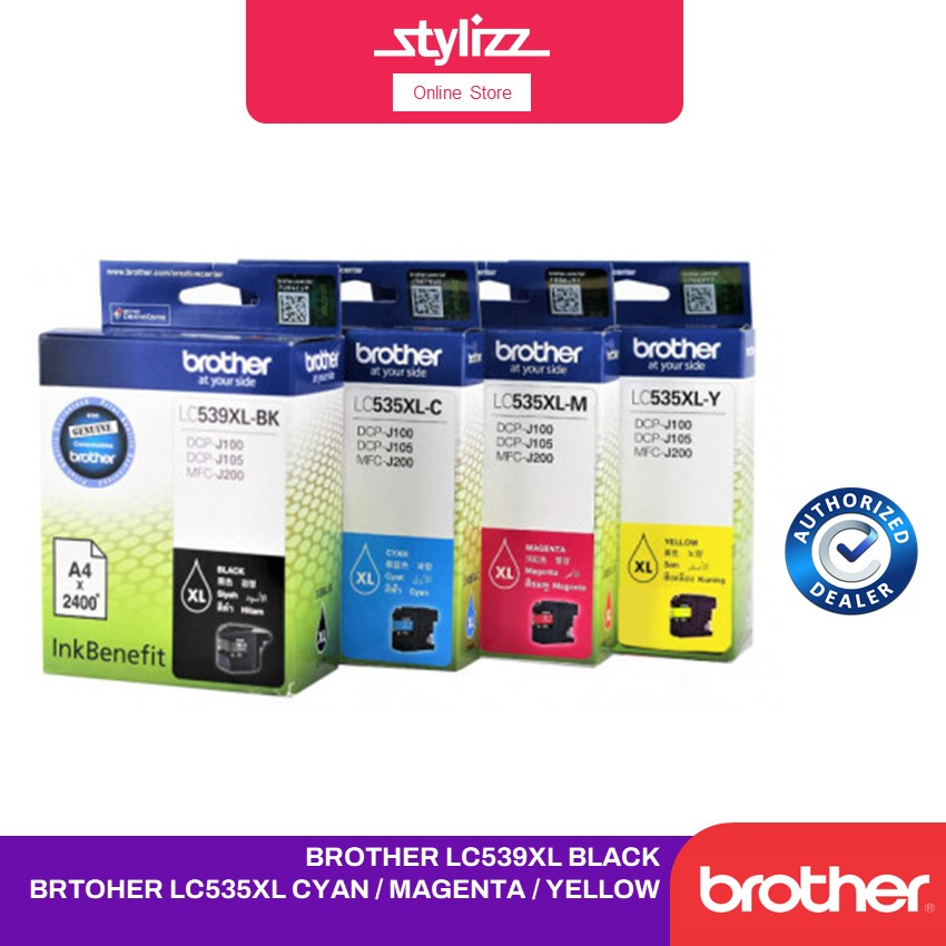 BROTHER LC539XL LC535XL INK CARTRIDGE (DCP-J100 DCP-J105 MFC-J200 ...