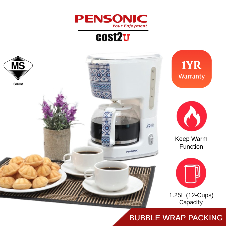 Pensonic 1.25L Batik Series Coffee Maker | PCM-1903 PCM1903 (Pembancuh ...