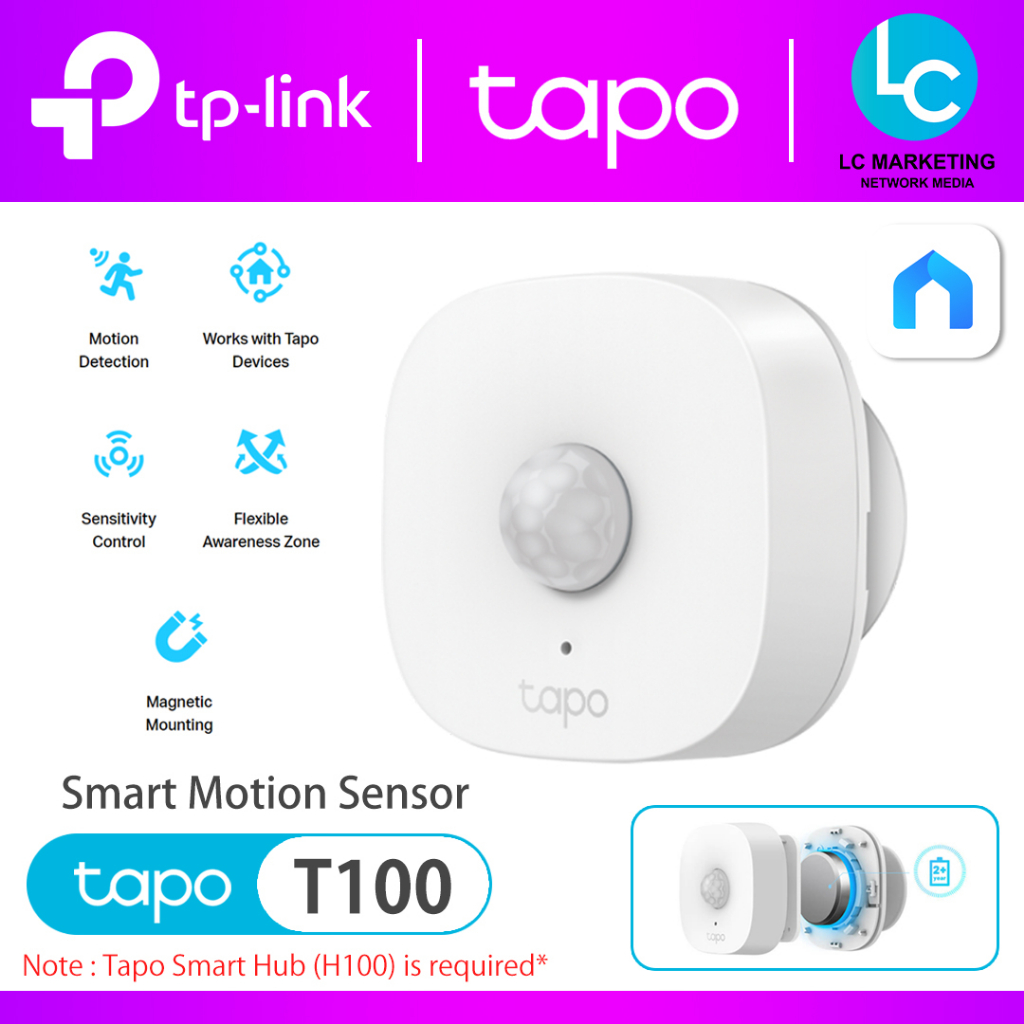 TP-Link Tapo H100 Smart Hub with Chime Tapo T100 T110 T300 T310 T315 ...