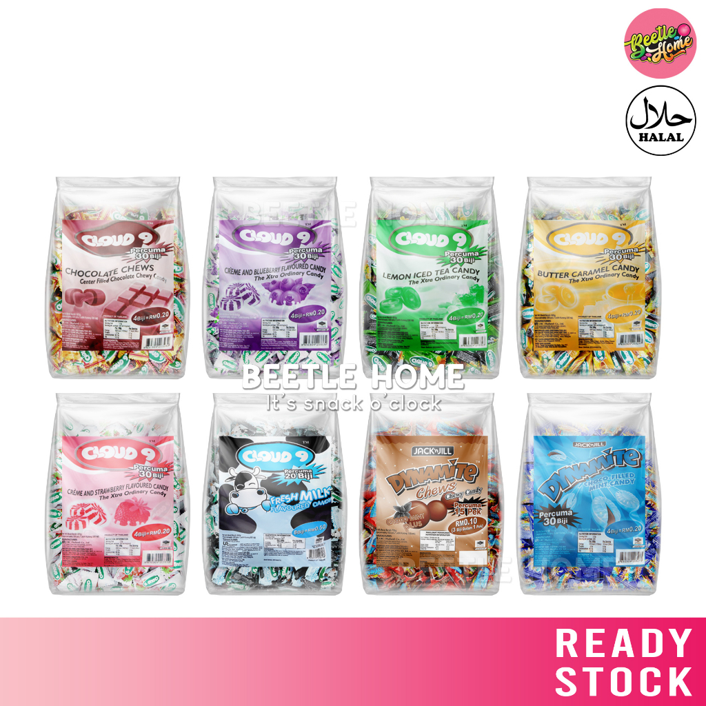 【Borong】Cloud 9 Candy Dynamite Choco Mint Plus 320pcs / 150pcs Lemon ...