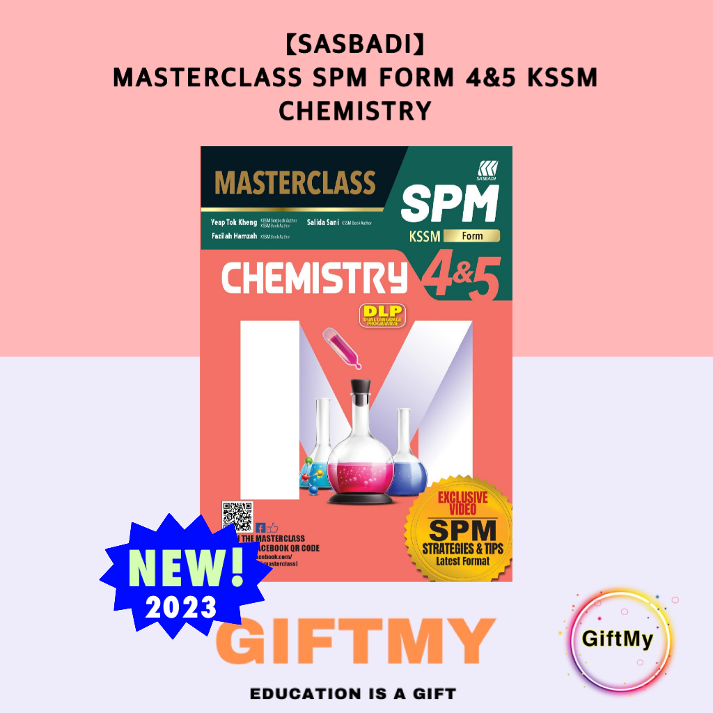 【Sasbadi】MASTERCLASS SPM Chemistry Form 4 & 5 KSSM 2023 - Reference ...
