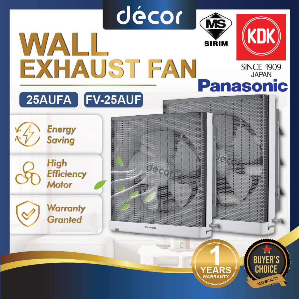 Panasonic KDK Wall Mount Ventilation Fan Panasonic FV25AUF1DBH / KDK ...
