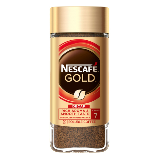 Nescafe Gold Decaf Rich Aroma & Smooth Taste Soluble Ground Coffee Jar ...