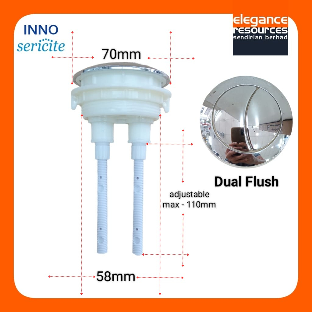 INNO SERICITE 58mm Dual Flush Push Button Flush Valve | Shopee Malaysia