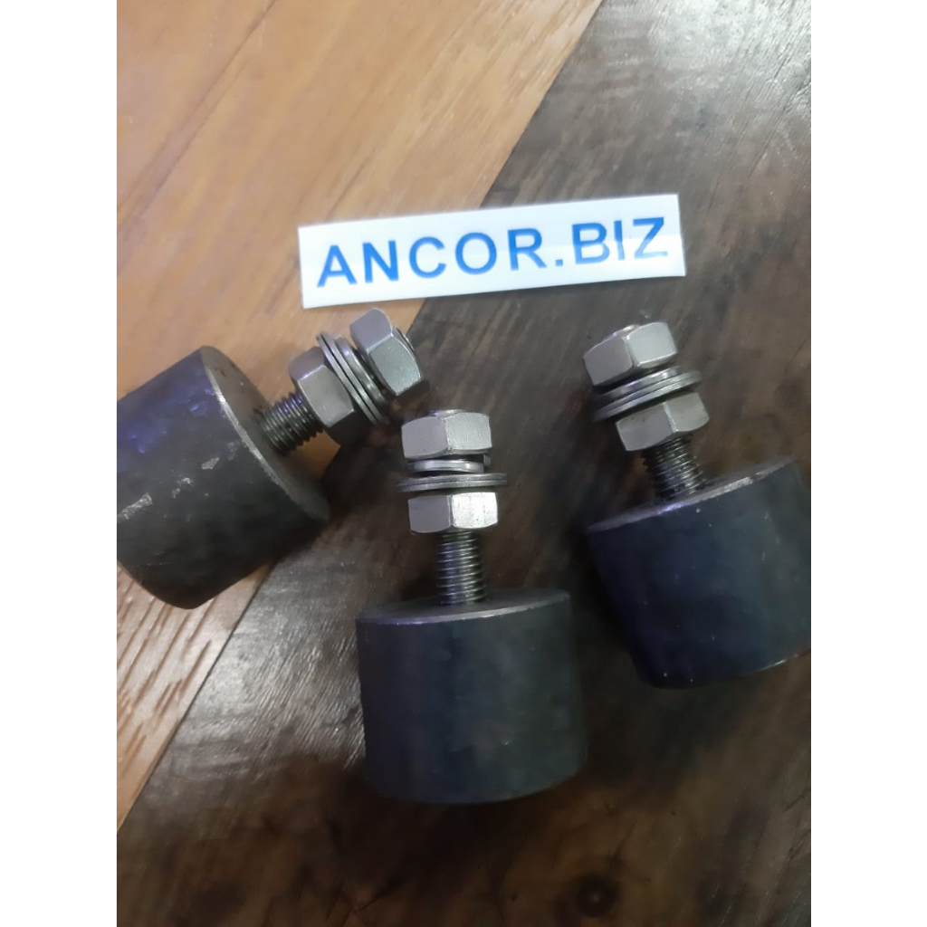 Carbon steel Earth Boss c/w Stainless steel M10 Stud, nut, washer and ...