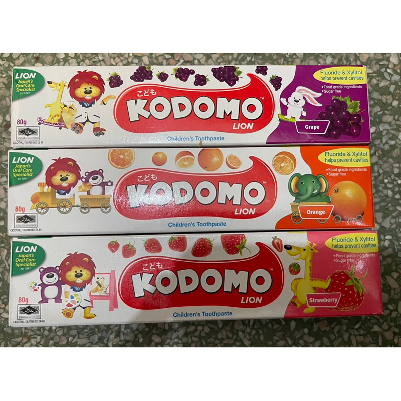 KODOMO LION Children Toothpaste 80g (orange, grapes, strawbery) | Shopee Malaysia