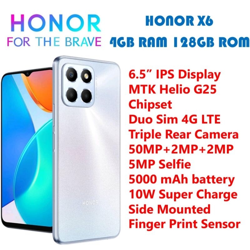 Honor X6 4gb/128gb One Year Warranty | Shopee Malaysia