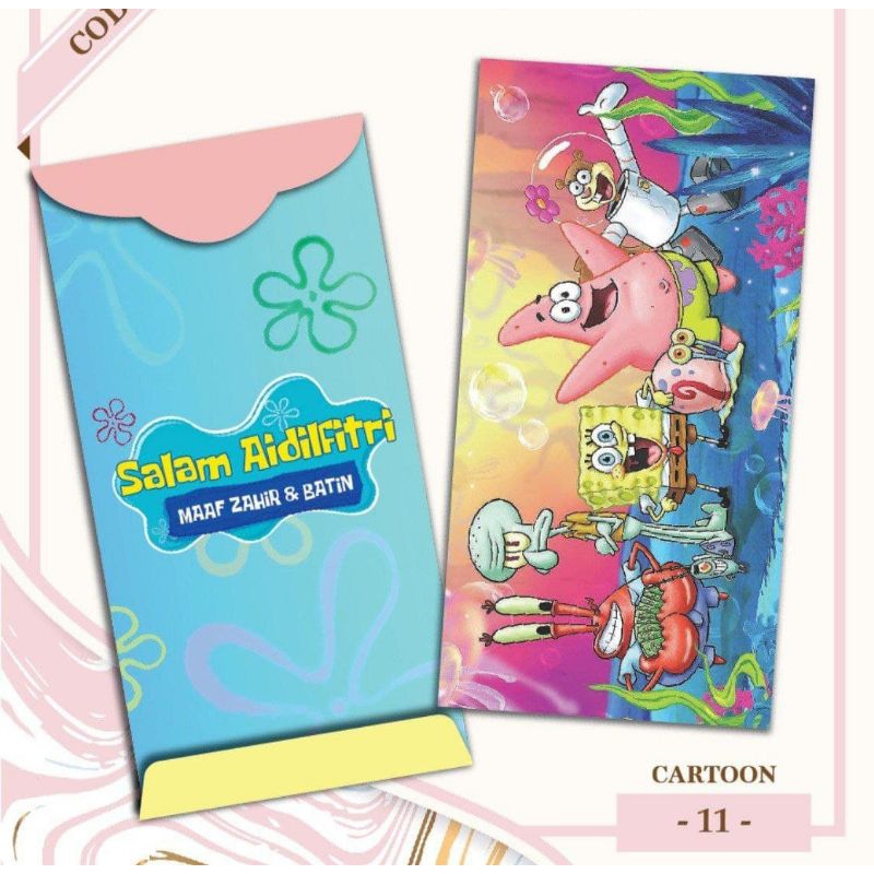 Sampul Duit Raya Angpow Money Pocket Aidilfitri 2024 Cartoon Design ...