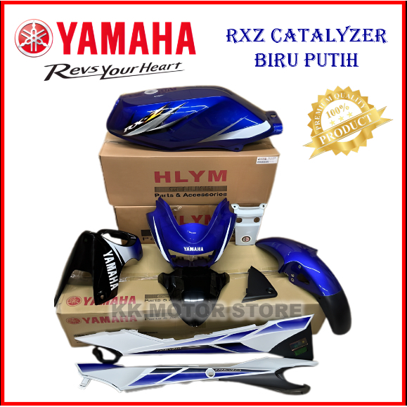 ( HLY!!! ) COVERSET RXZ CATALYZER 5PV BIRU PUTIH HLY ( TANK HLYM SIAP ...