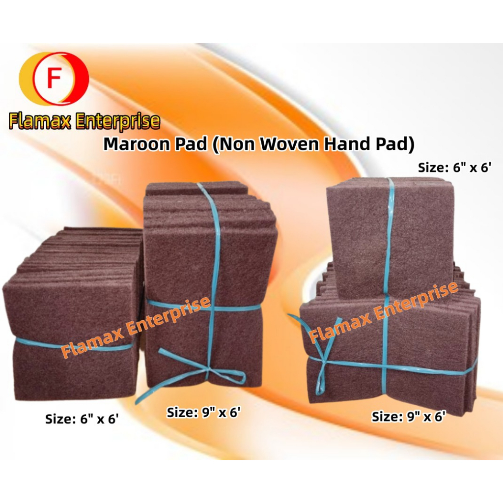 Maroon Pad (Non Woven Hand Pad) (Heavy Duty/Clean & Finish) | Shopee ...