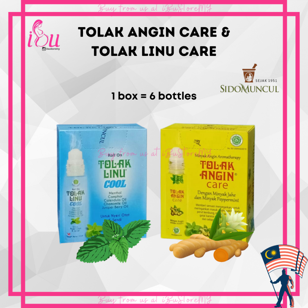 Tolak Angin Care Tolak Linu Cool 1 box Minyak Aromatherapy Sido Care ...