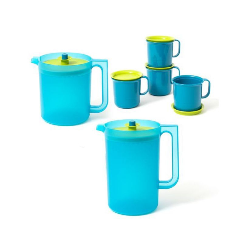 Tupperware Turquoise Drinking Set - Pitcher 1.0L, Pitcher 2.0L ...