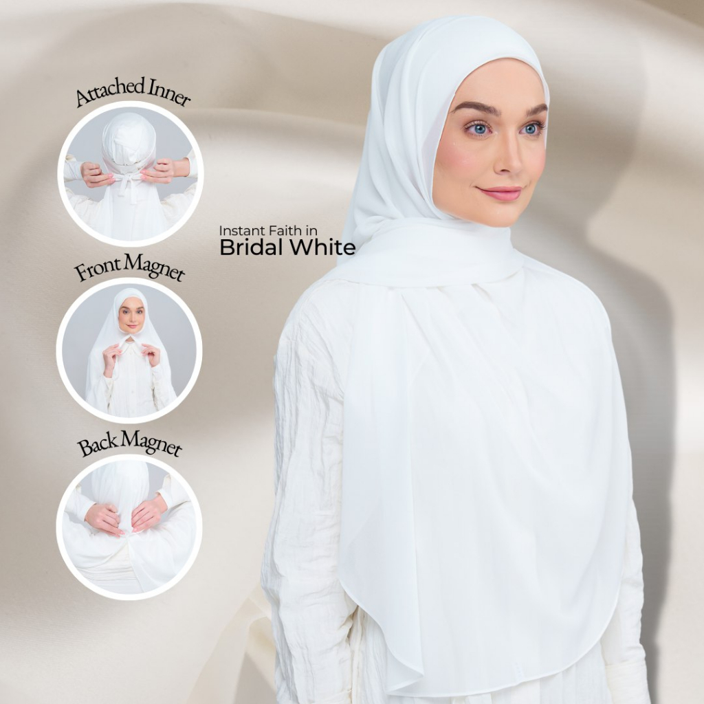 Instant Shawl Faith in Bridal White | Shopee Malaysia