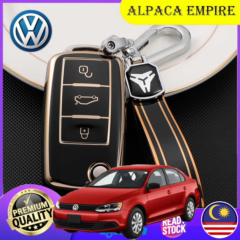 Car Key Cover Case Casing Sarung Kunci Kereta VW Jetta Beetle CC Passat ...