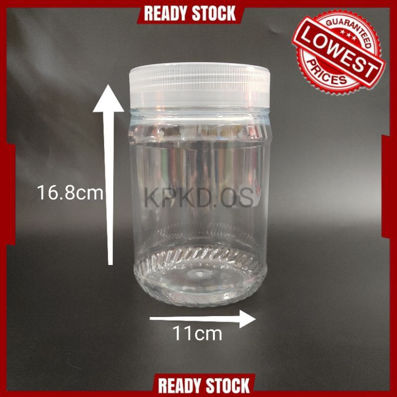 (24pcs) Balang kuih 1200ml / cookies jar / balang kuih raya / balang ...