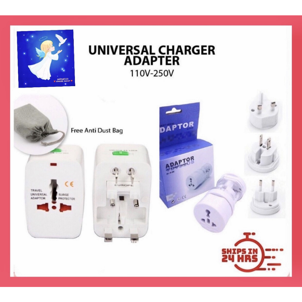 [READY STOCK] Global Travel Adapter Universal Conversion Plug Charger ...