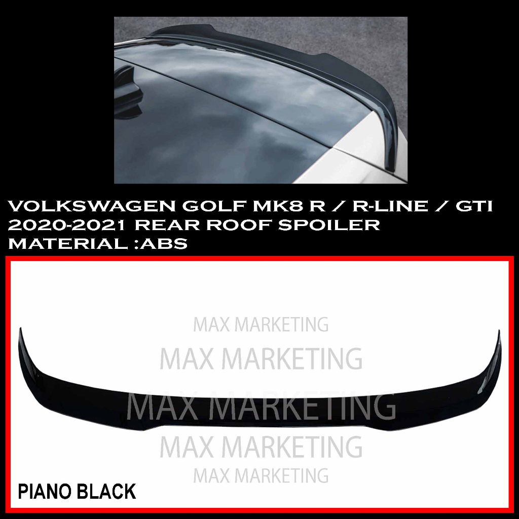 VOLKSWAGEN GOLF 8 MK8 R/R LINE/GTI 2020-2021 SMALL REAR ROOF SPOILER ...