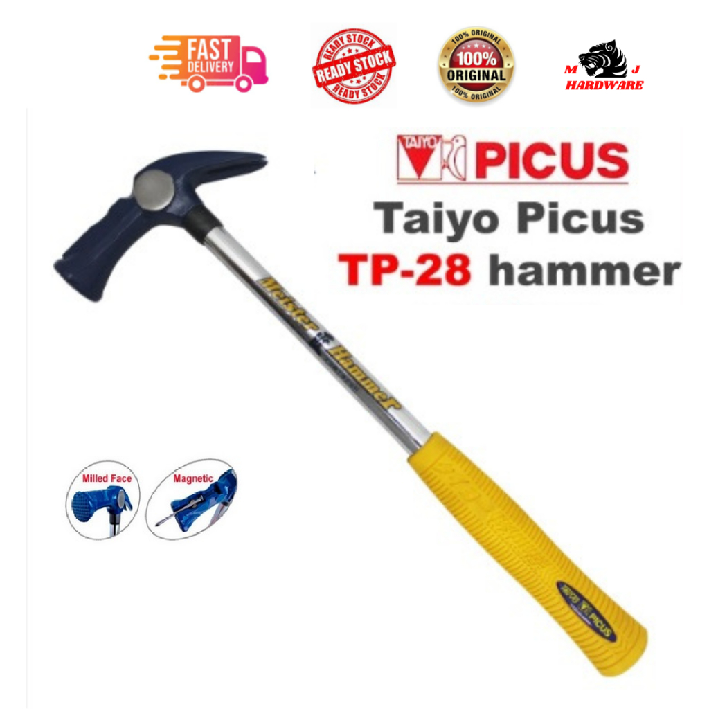 [100% Ori] TAIYO PICUS HIGH QUALITY JAPAN MAGNETIC CLAW HAMMER / HAMMER ...