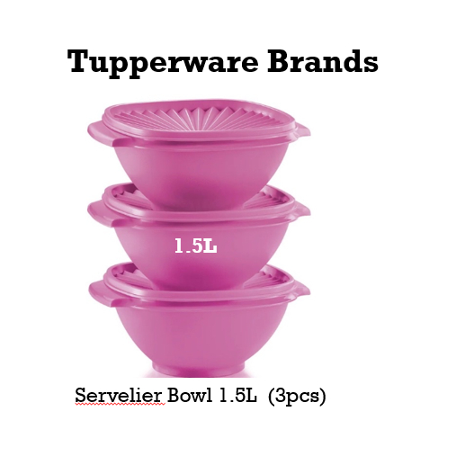 Tupperware Servelier Bowl (1pc) 1.5L OR (3pcs) | Shopee Malaysia
