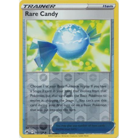 Rare Candy / 141/159 / Reverse Holo & Uncommon / Crown Zenith Pokemon ...
