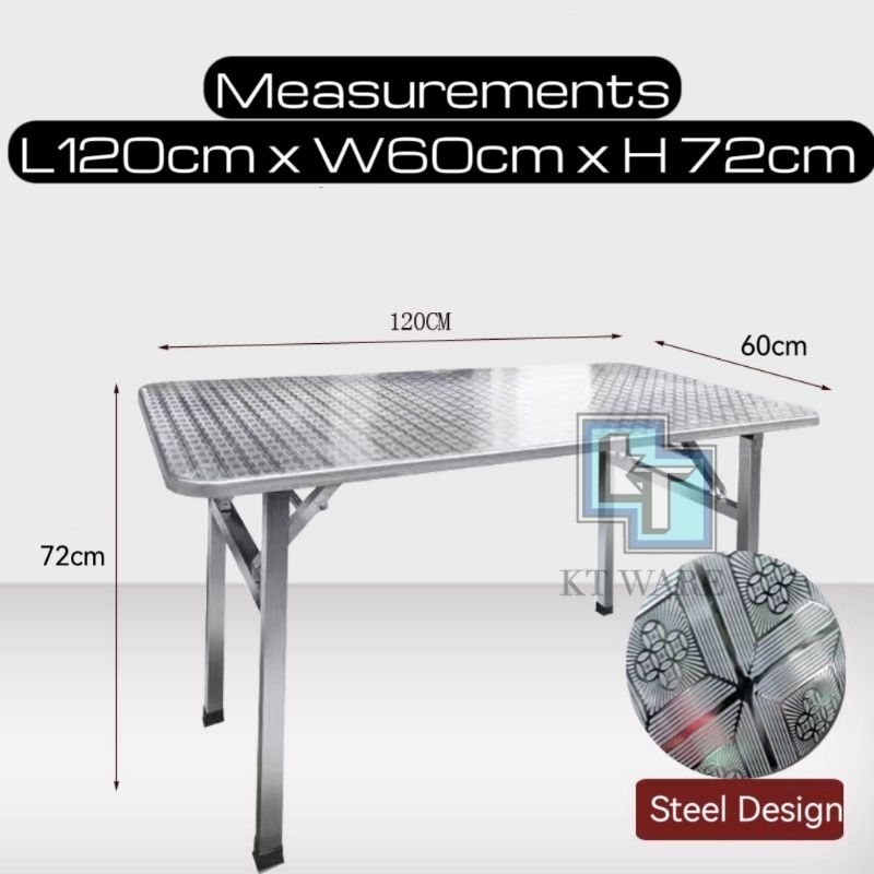 KT WARE STAINLESS STEEL FOLDING TABLE BANQUET TABLE FUNCTION TABLE ...