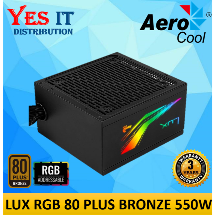 AEROCOOL LUX NON-RGB / RGB 550W / 650W / 750W 80 PLUS BRONZE POWER ...