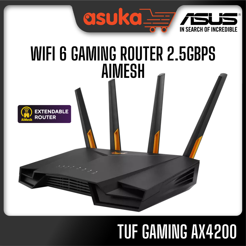 ASUS TUF Gaming AX4200 Dual Band WiFi 6 Gaming Router with Mobile Game ...