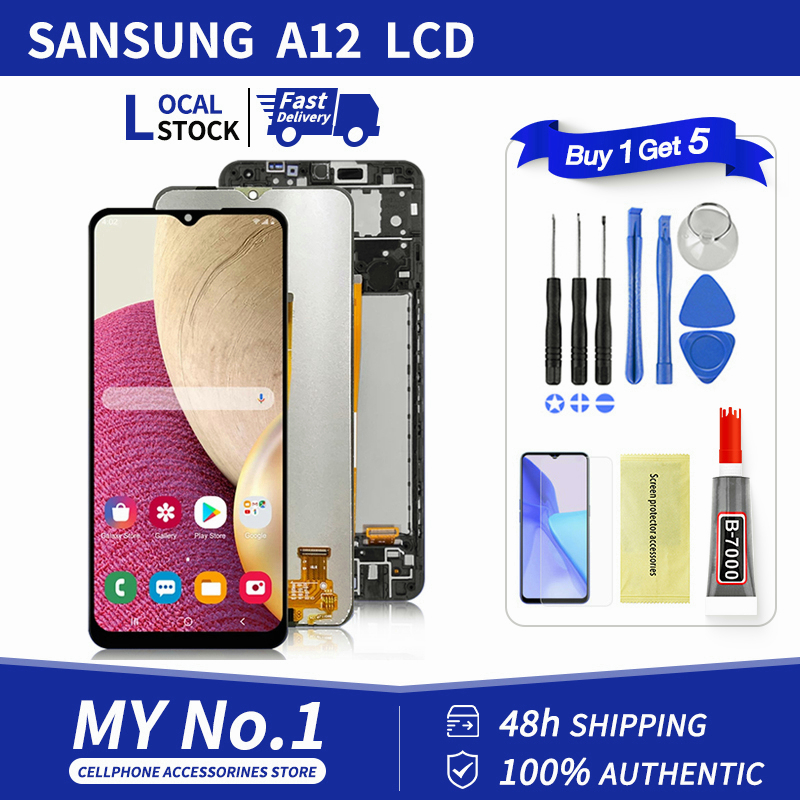 Original LCD with Frame For Samsung A12 A125 LCD Display Touch Screen ...