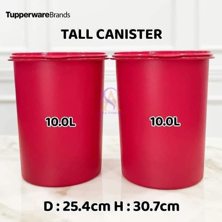 Tupperware Tall Canister Gourmet Canister 10L RED COLOUR tall canister ...