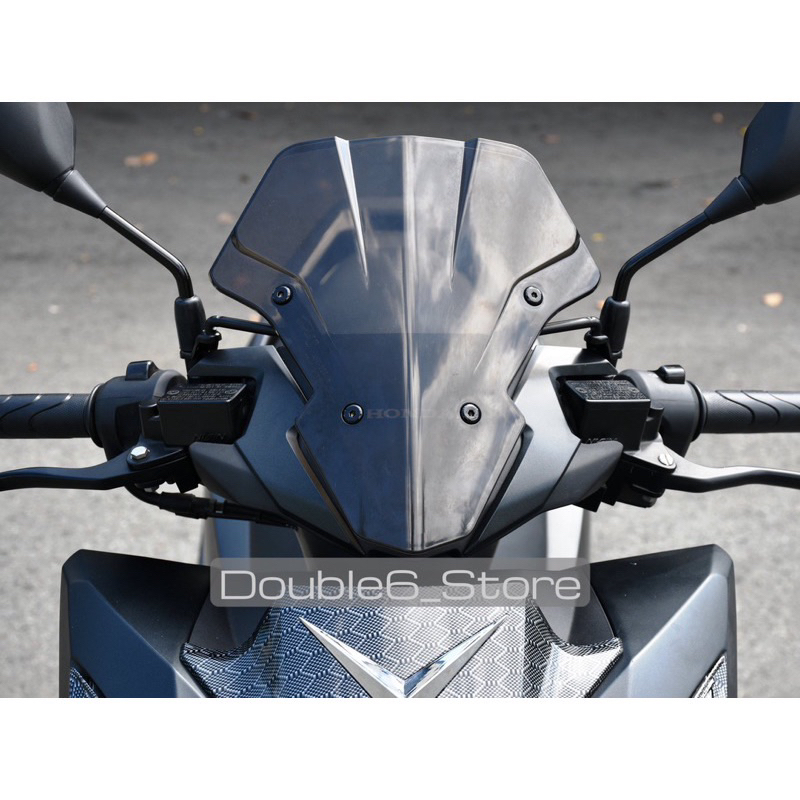 HONDA VARIO 160 VARIO150 125 VISOR WINDSHIELD CARBON HONEYCOMB SMOKE ...