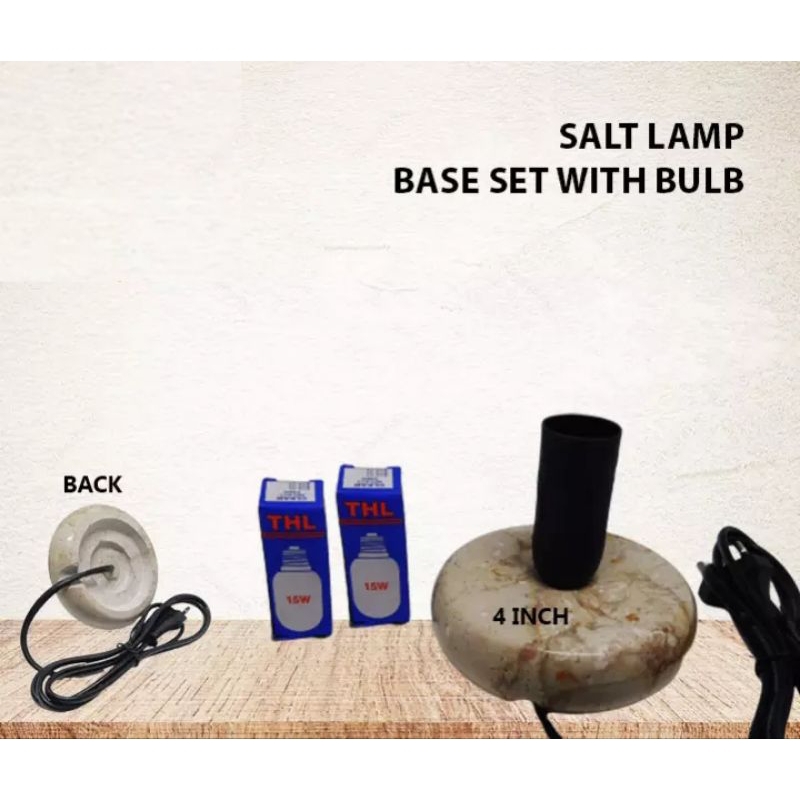 HIMALAYAN ROCK SALT LAMP BASE (WITH 2 PCS FREE BULB) - (SMAAL SIZE ...