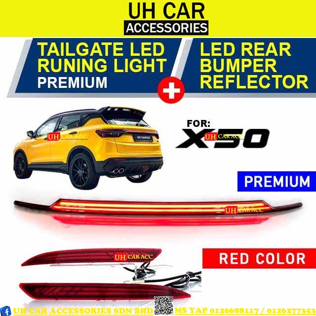 PROTON X50 TRUNK BOOT CENTRE LED LIGHT BAR REAR BUMPER REFLECTOR LED ...