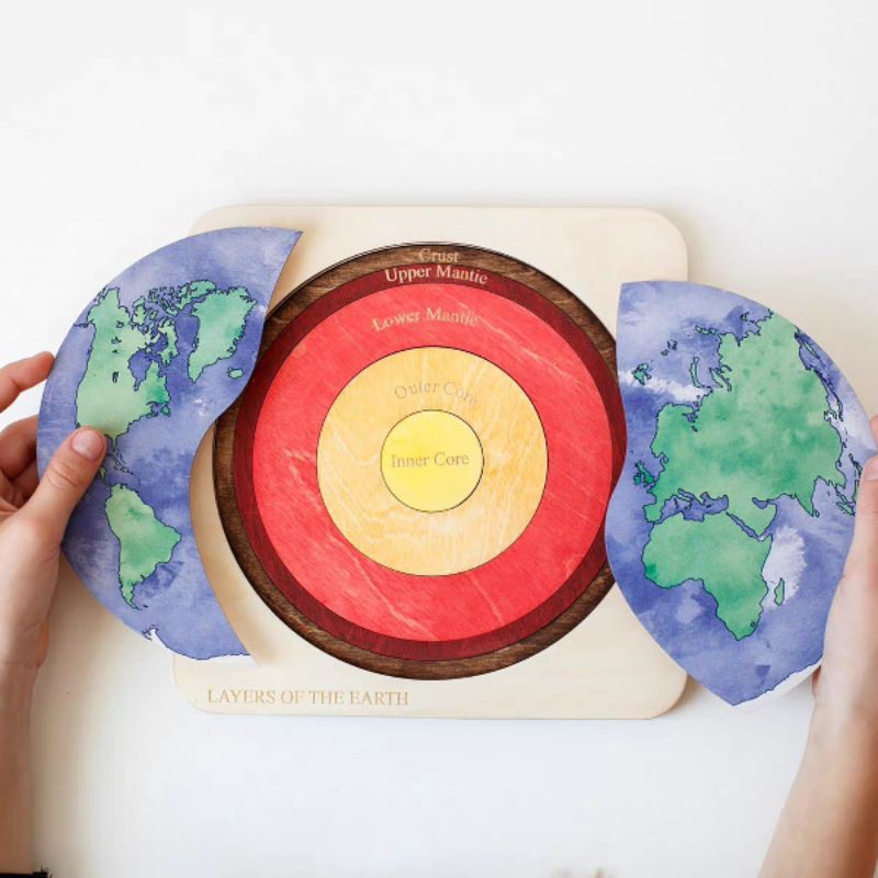 (Ready Stock) Montessori Cultural Earth Science Sun Layer Earth Layer ...