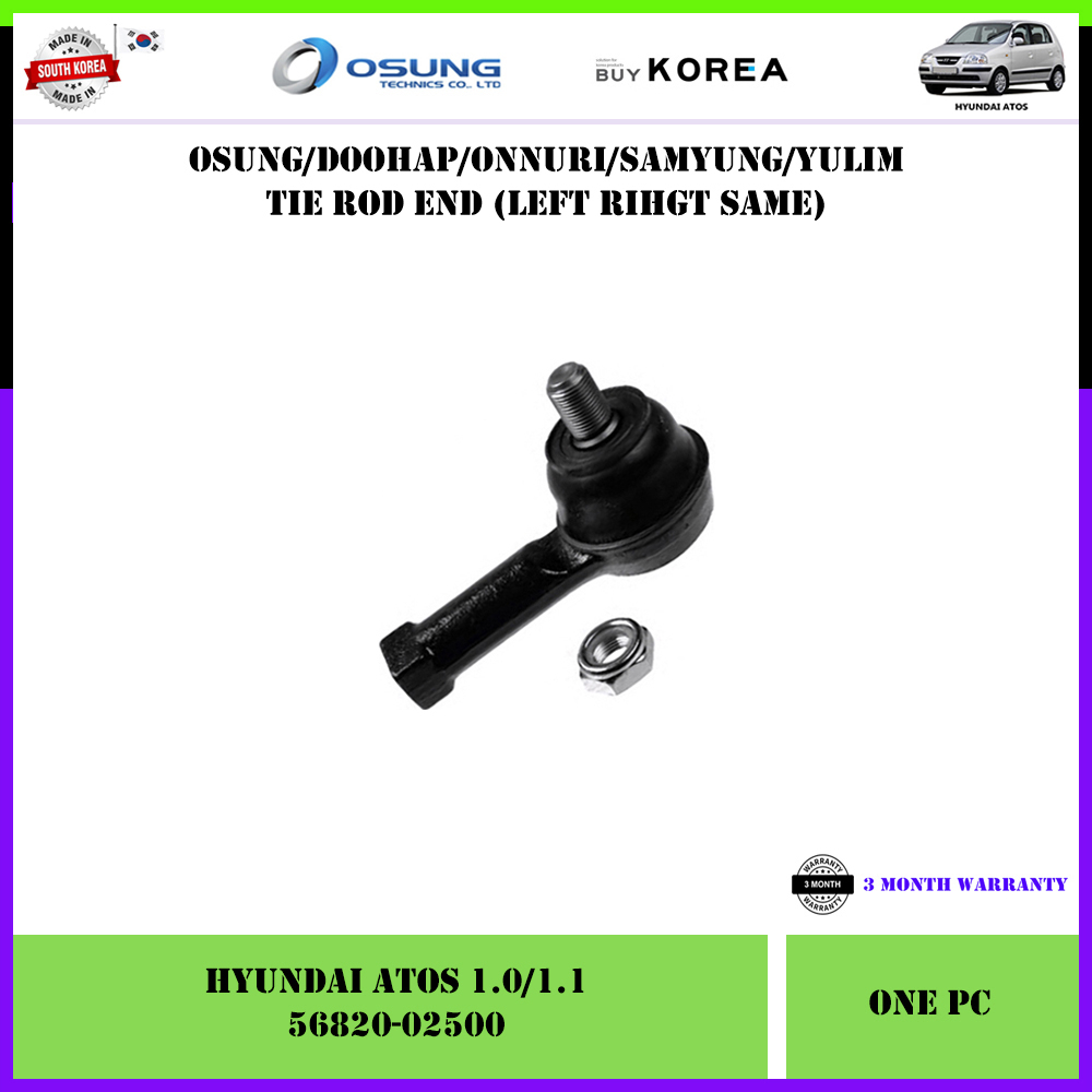 Hyundai Atos 1.0/1.1 Tie Rod End 1pc (Left Right Same 56820-02500 ...
