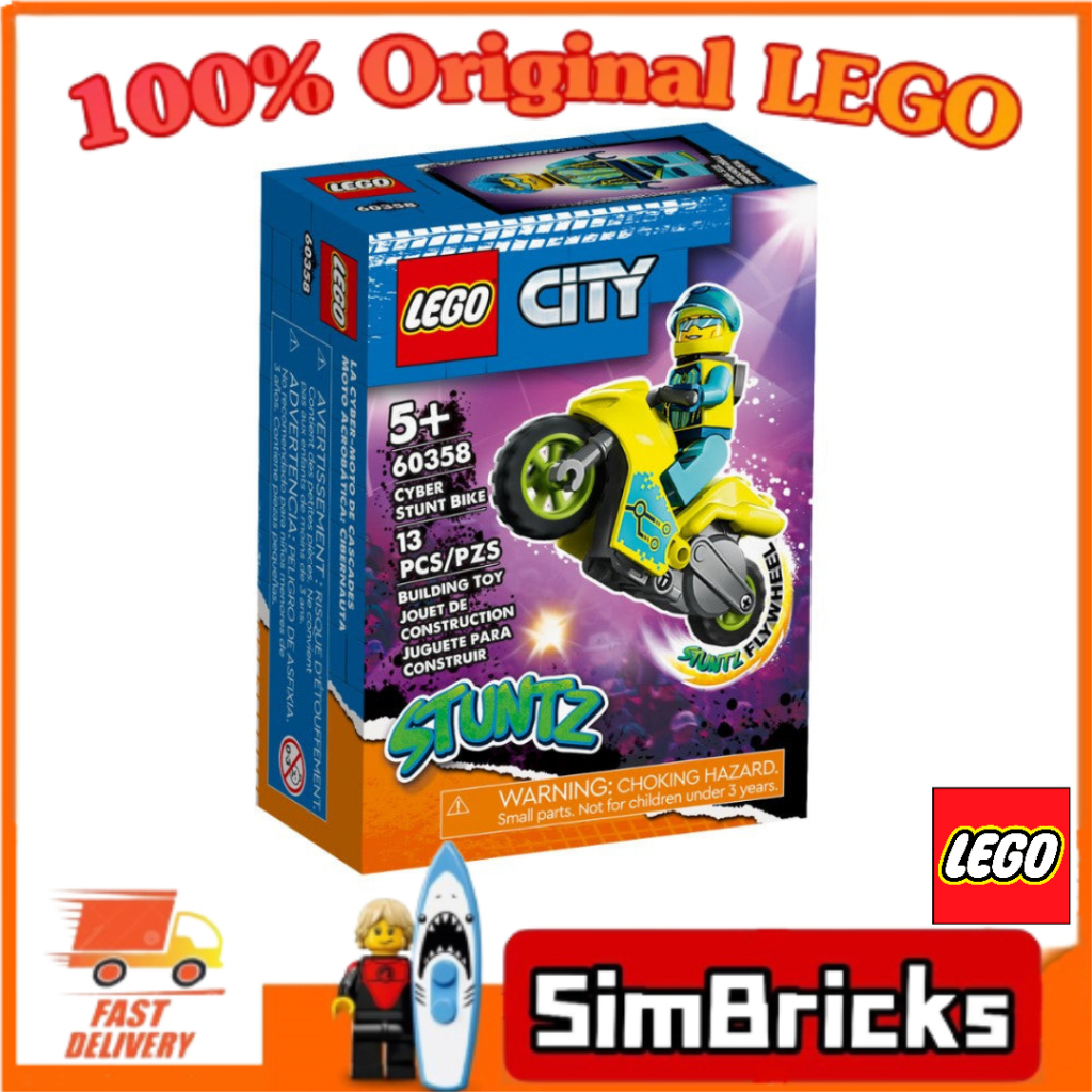 (SimBricks) LEGO 60358 City Cyber Stunt Bike | Shopee Malaysia