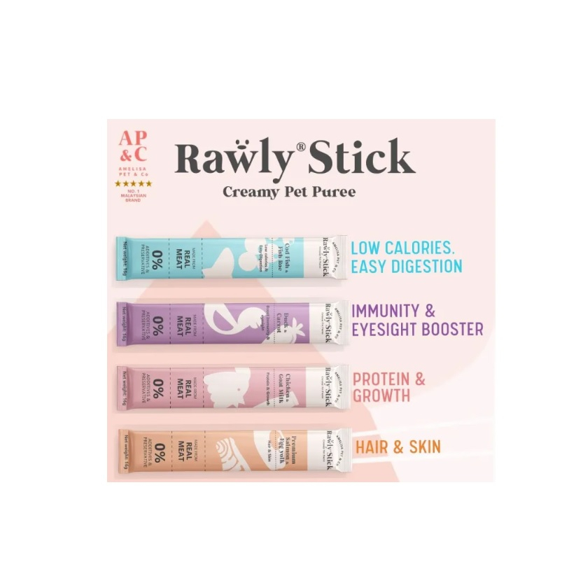 Amelisa Pet & Co. Rawly Stick Pet Puree (16g) Cat treat/pet treat/cat ...