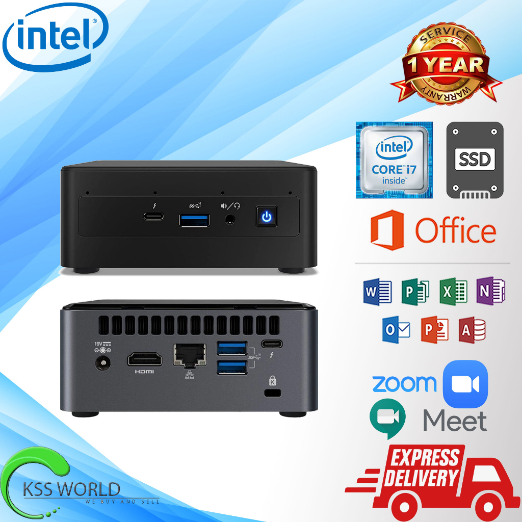Intel NUC 11 Pro Kit NUC11TNHi5 /i7 Mini PC Barebone DIY Desktop 11th Gen Tiger Canyon ...