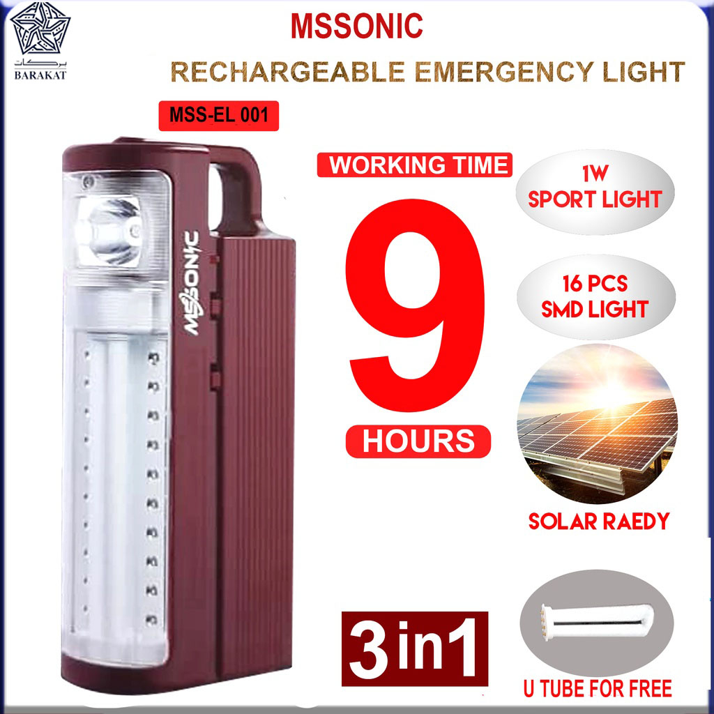 emergency light JAPAN, MSS-EL001 Automatic power-Failure lampu 3 in 1 ...