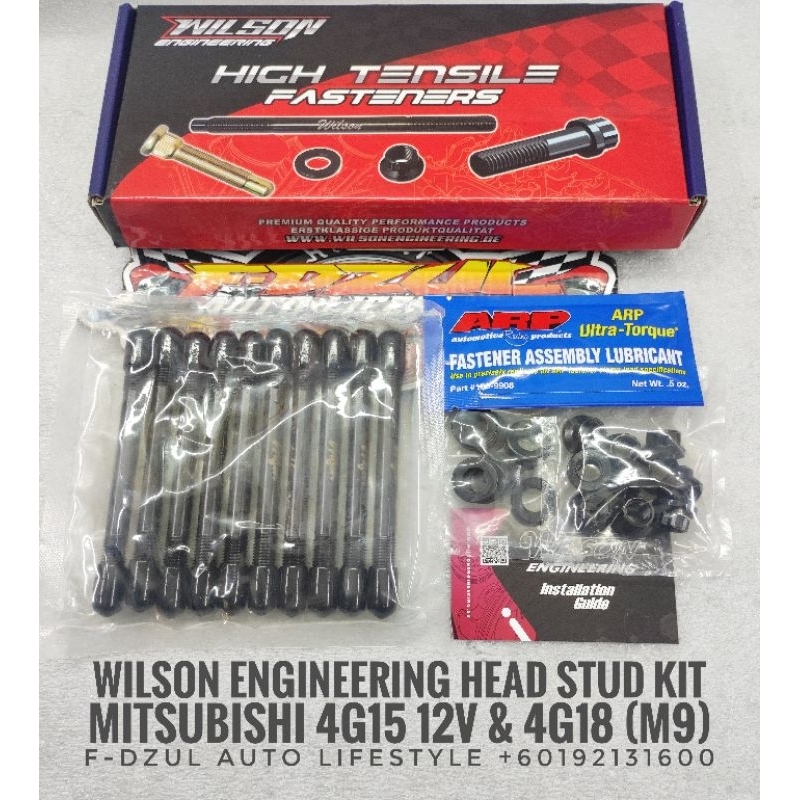 Wilson Engineering Head Stud Kit Mitsubishi 4G15 12V 4G18 (M9) Saga ...