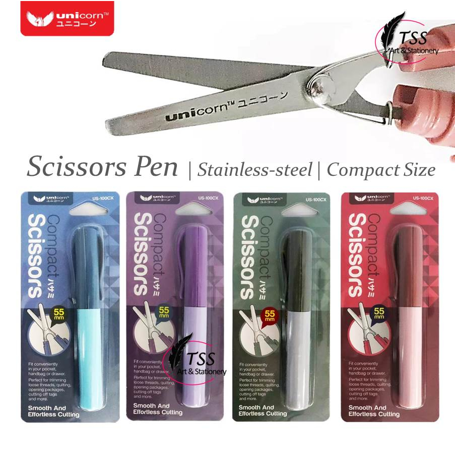UNICORN Compact Scissors US-100CX | Random Colour | Children Small ...