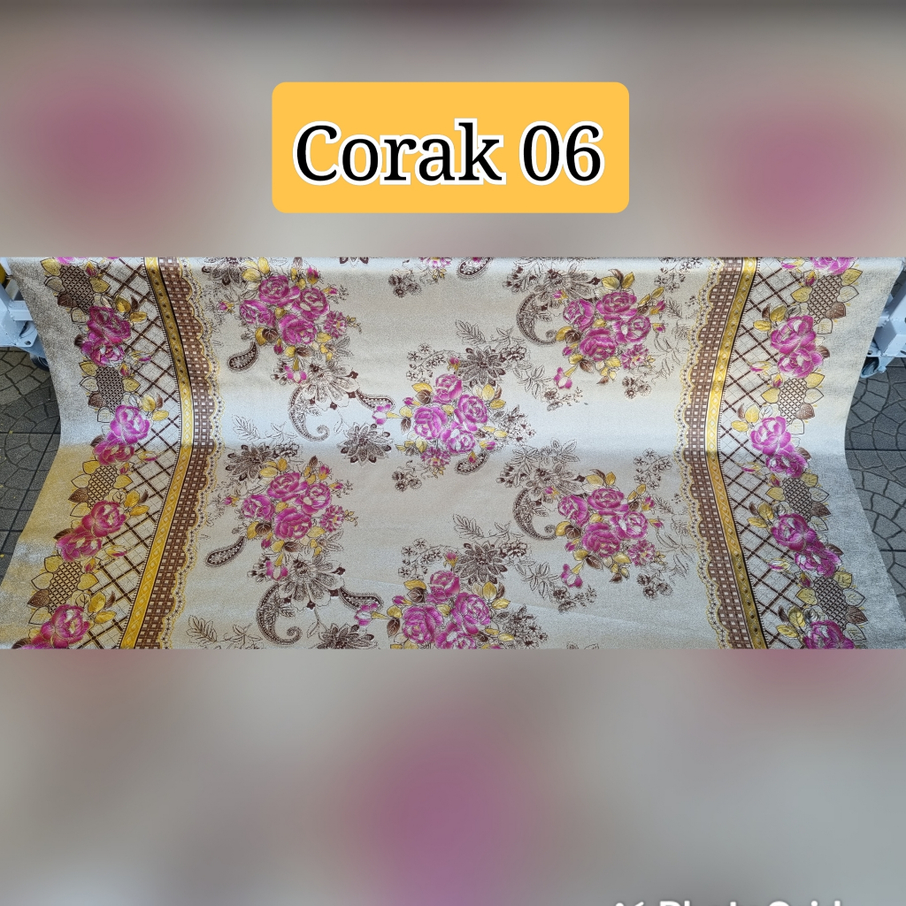 Alas Meja corak - Corak Bunga 3D bermeter , alas meja makan kerusi 6 ...