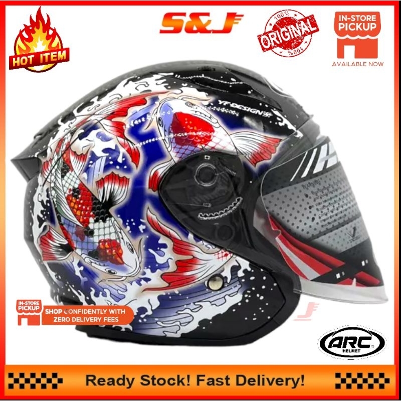 2023 ARC XR YF KOI HELMET L, 2XL MADE IN MALAYSIA | Shopee Malaysia
