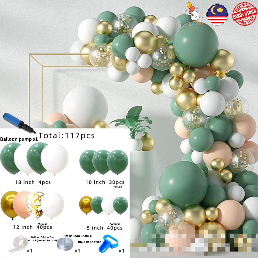 Birthday Party Balloon Set Decoration Chain Link Set Arch Gender Reveal ...